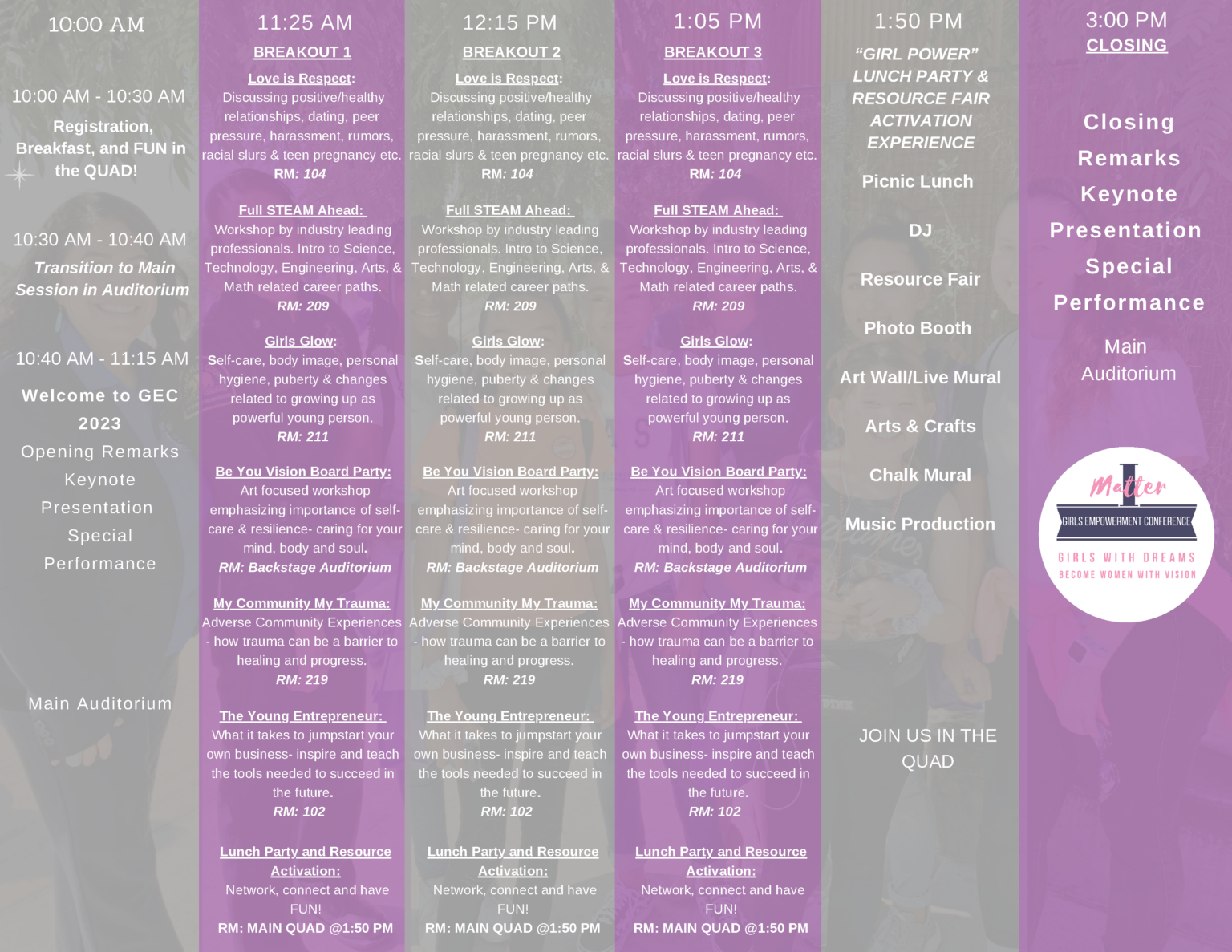 2023 Girls Empowerment Conference – Parks & Recreation